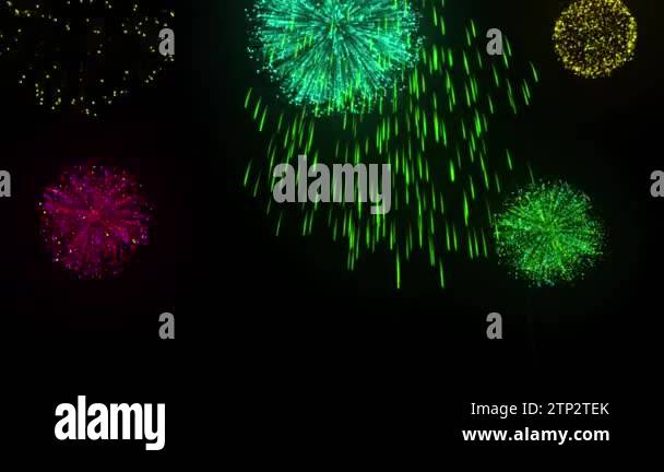 Realistic Fireworks Animation with Seamless Loop Stock Video Footage ...