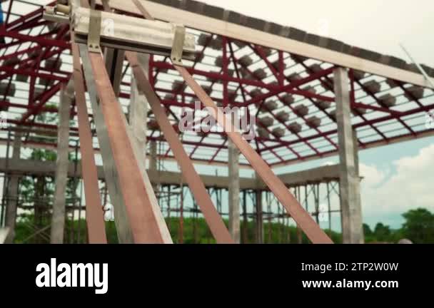 Construction equipment, modern construction technology, rails arranged ...