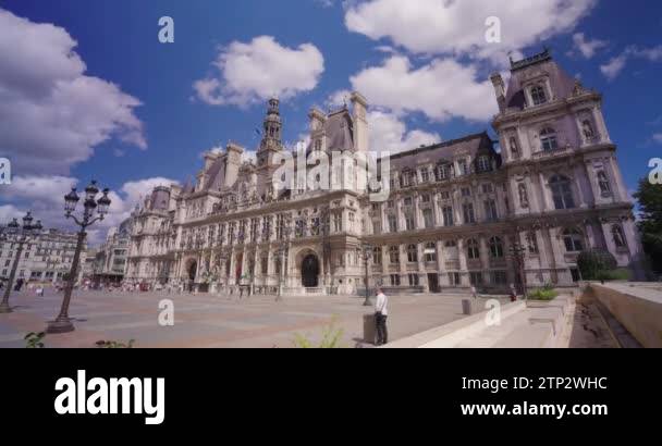 Paris, France City hall in Paris also known as the Hotel de Ville ...
