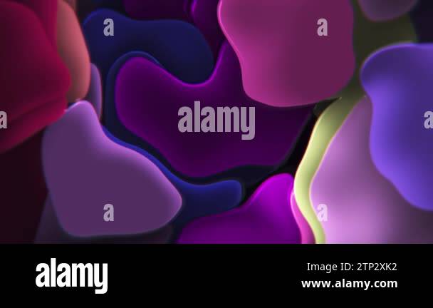 Retro 1970s psychedelic morphing liquid organic shapes in vibrant color ...