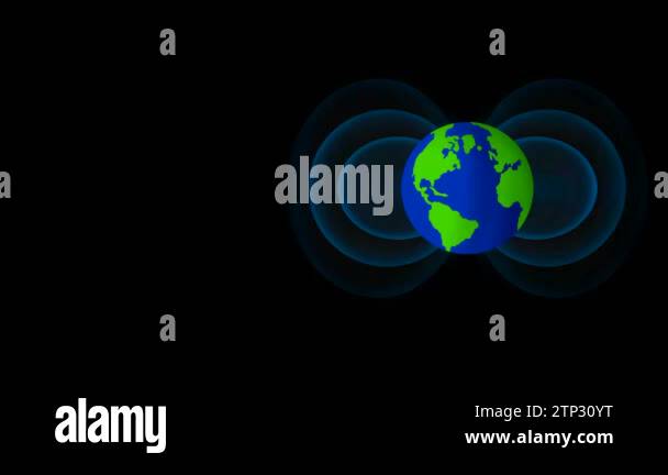 Earth's magnetic field against Sun's solar wind, flow of particles ...