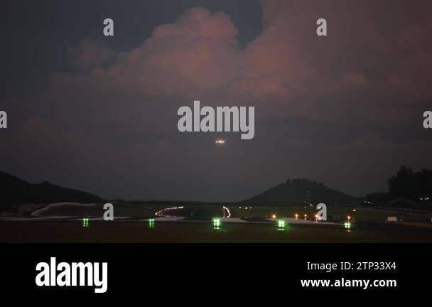 Airport runway landing lights Stock Videos & Footage - HD and 4K Video ...