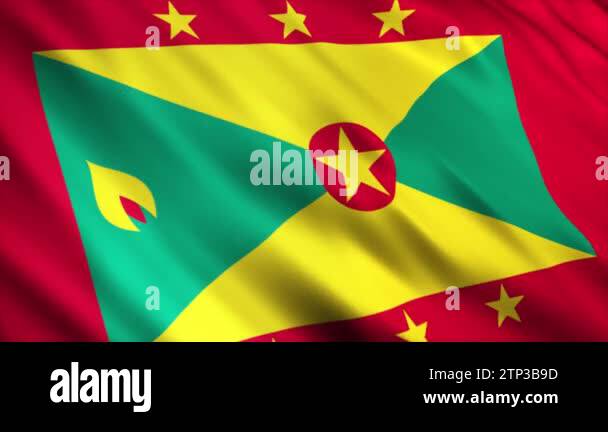 Grenada National Flag Animation, High Quality Waving Flag Animation ...