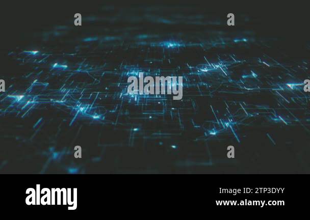 Digital Technology Concept Background With 3d Shapes/ 4k motion ...