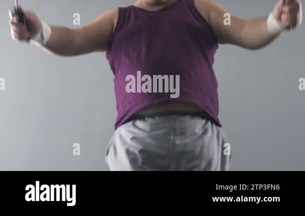 Active overweight man jumping rope Stock Videos & Footage - HD and 4K ...