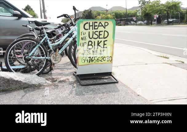 cheap used bike tune up rectangle handwritten in black marker sign with ...