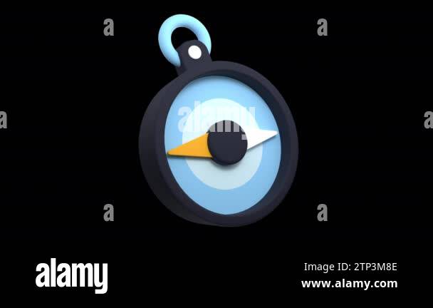 3D animation of navigational compass. Compass 3d render icon ...