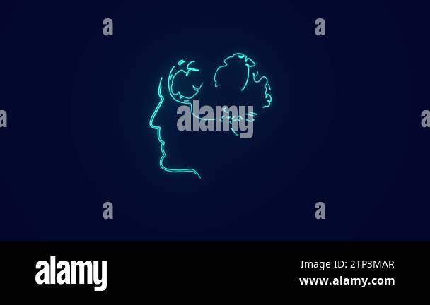 human Brain intelligence body anatomy medical science animation Stock ...