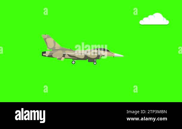 Airforce fighter jet flying animation army war combat concept on a ...