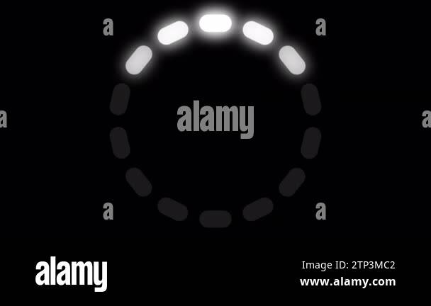 Loading Circle Video with Glow. Loading Animation on Transparent ...