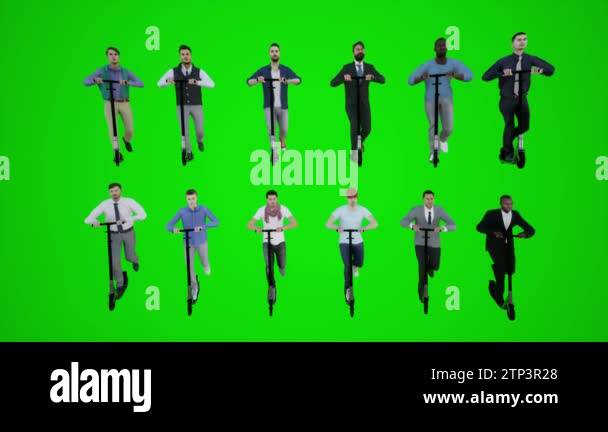 3D animation of engineers fathers teachers and Maama Ran riding a ...