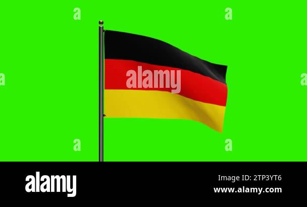 3D Rendered Germany National Flag Waving Animation with Realistic Wind ...