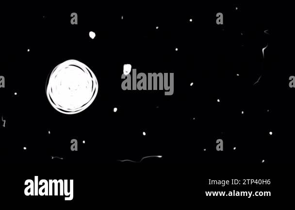 Video transition of retro film on a black screen. The effect of melting ...