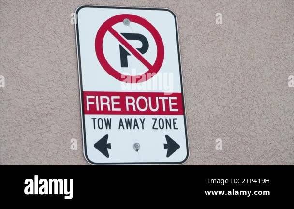 Fire access no parking sign Stock Videos & Footage - HD and 4K Video ...