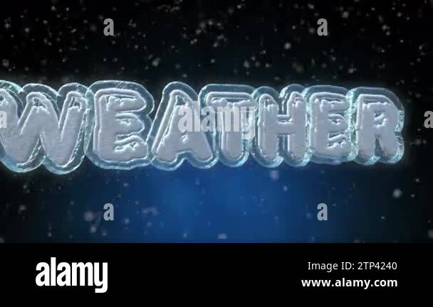 Weather 3D Word - Text Looping Animation - Frozen Ice Text Effect With ...