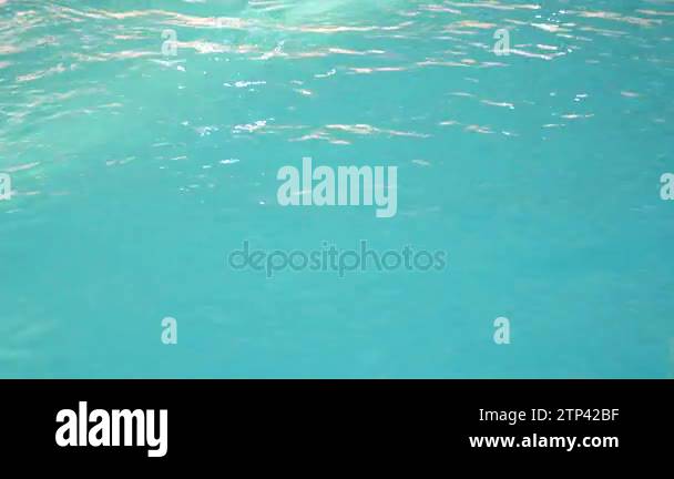 Luxury resort swimming pool with beautiful clean blue water. 4k. blue ...