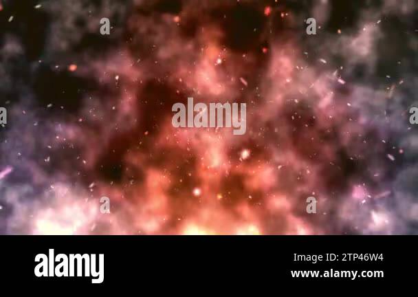 Abstract Cinematic Fire Smoke Background Animation with Seamless Loop ...