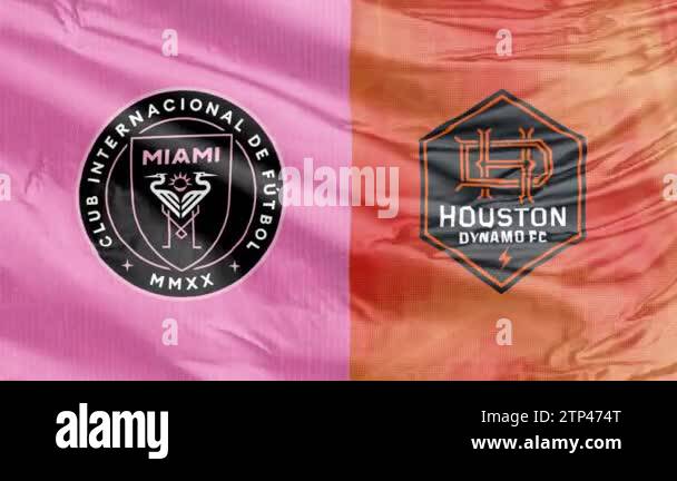 Calgary, Alberta, Canada. Aug 24, 2023. A waving flag of Inter Miami CF ...