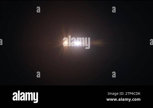 Abstract white gold optical lens flares light shine ray animation on ...