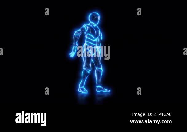 Robot/android/cyborg dancing loop on transparent background 4K resolution with alpha channel ...