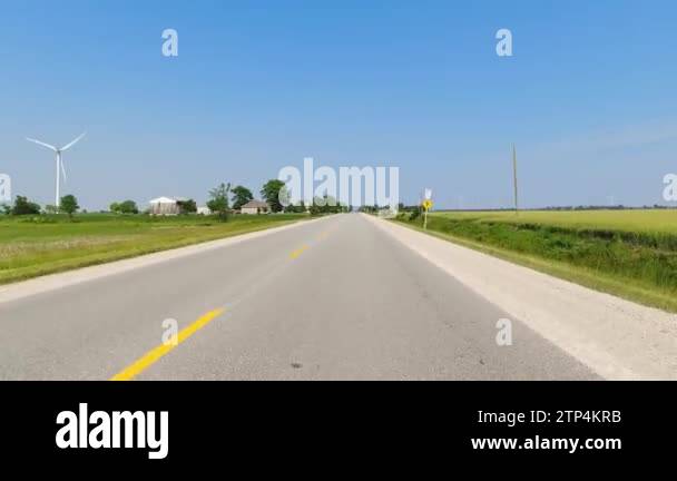 Front view Driving Plate looking forward. POV driving car view. Rural ...