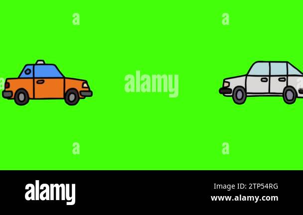 Car crash accident animation with green screen and 4k resolution Stock ...