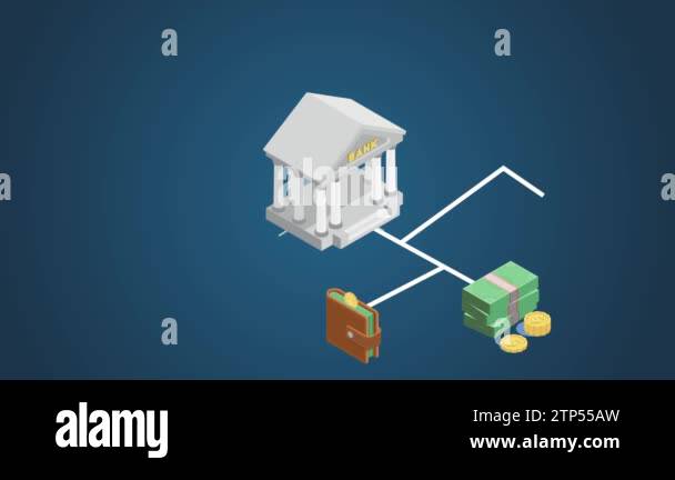 Banking system on isometric design showing its features like Atm ...