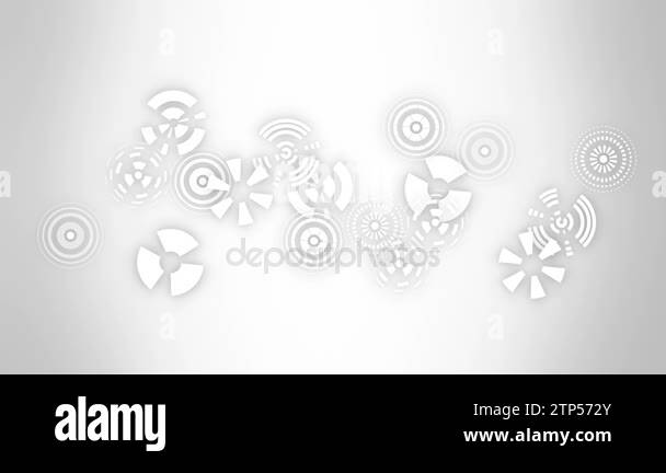 Abstract round animation, hi-tech background with circles. Transparent ...
