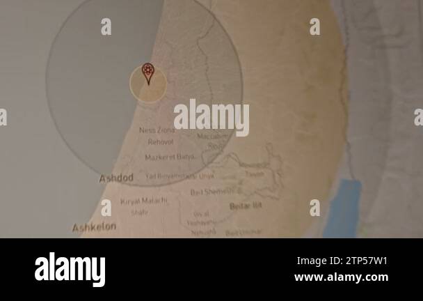 Simulation of nuclear bomb explosion radius over Tel Aviv, Israel ...