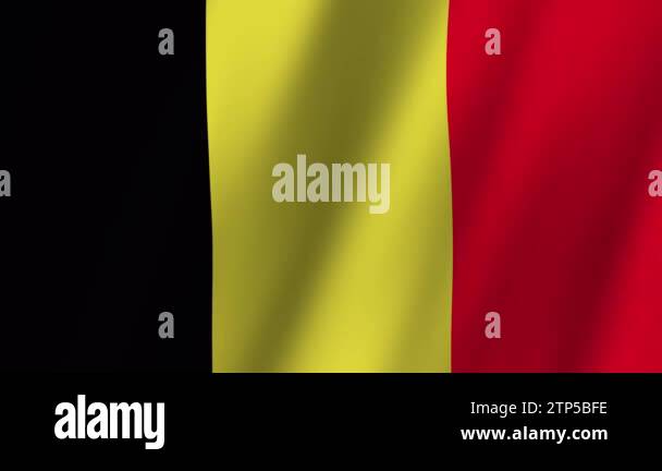 Belgium Flag. National 3d Belgium flag waving. Flag of Belgium footage ...