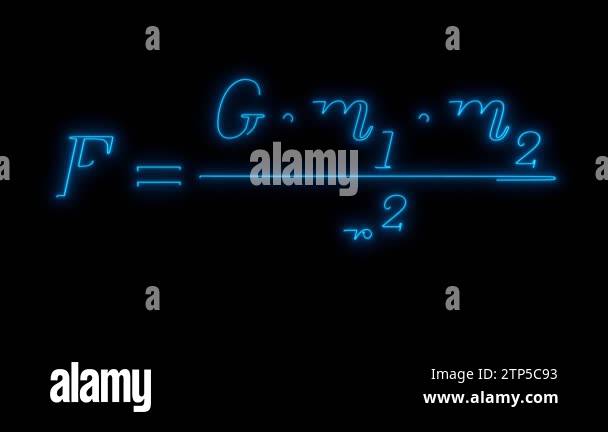 Newton's Law of Universal Gravity Formula. The physics formula part of ...