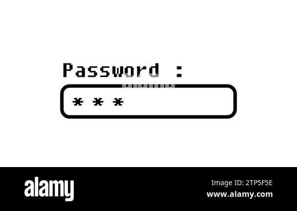 typing passwords is accepted and rejected in a hacker style and wrong greenscreen alpha ...