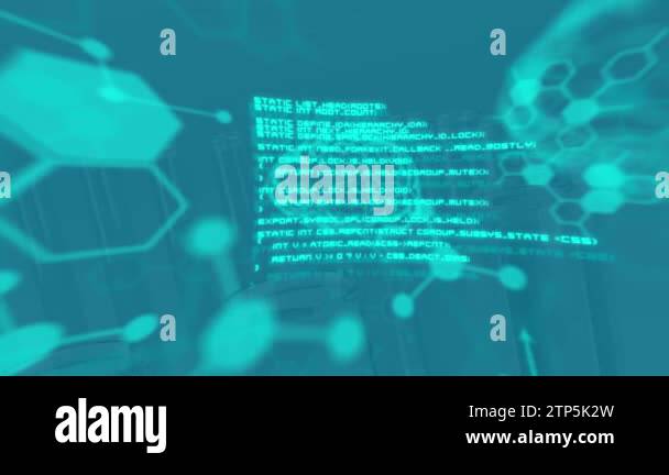 Animation of human brain, molecule structures and computer language ...