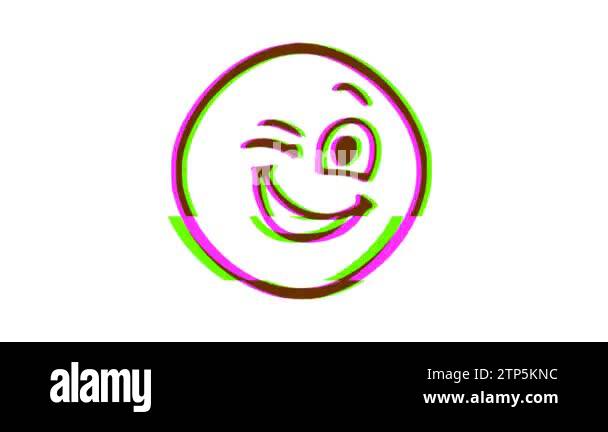Happy winking emoji emoticon Stock Videos & Footage - HD and 4K Video ...