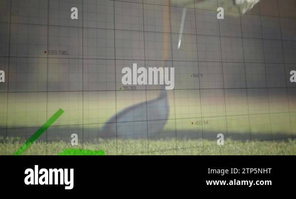 Animation of graphs with changing numbers over cropped hand placing ...