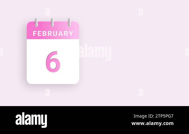 February - Calendar Animation Displaying Monthly Progression in ...