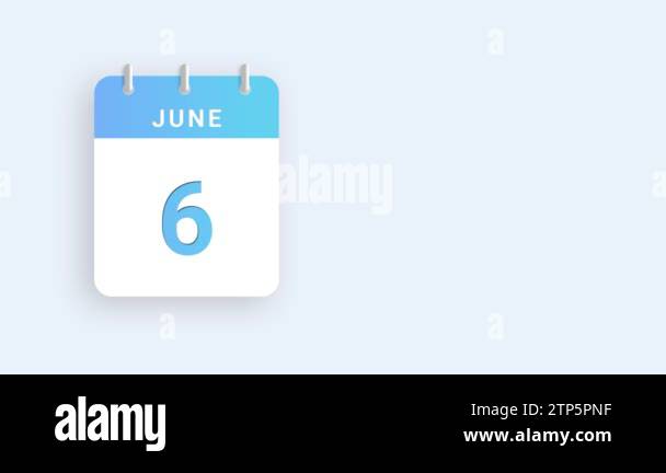 June - Calendar Animation Displaying Monthly Progression in Stunning 4K ...