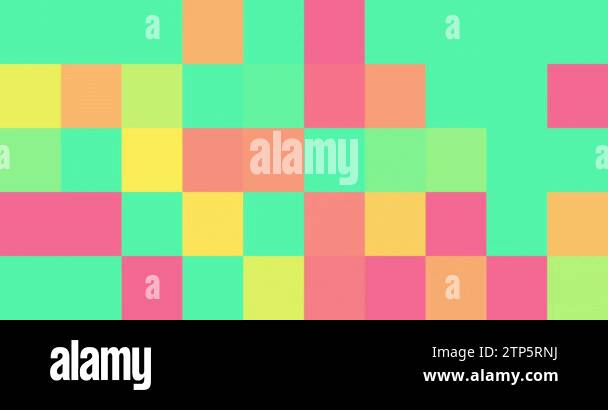 Animated multicolored pixel background. 4K resolution abstract pixel ...