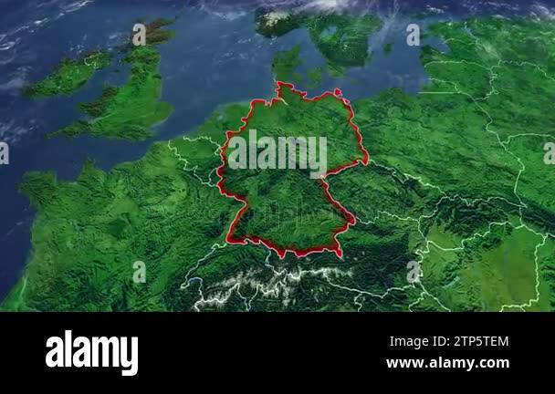 map mountain range germany europe