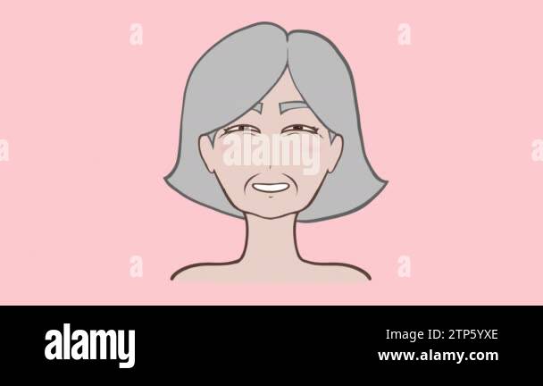 Aging and rejuvenation 4k animation, Young woman turns old and then ...