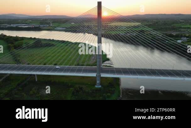 Aerial. The massive bridge. Thomas Francis Meagher Bridge. County ...