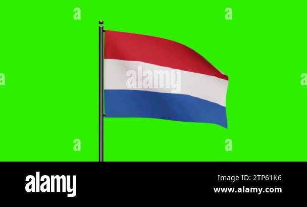 3D Rendered Netherlands National Flag Waving Animation with Realistic ...