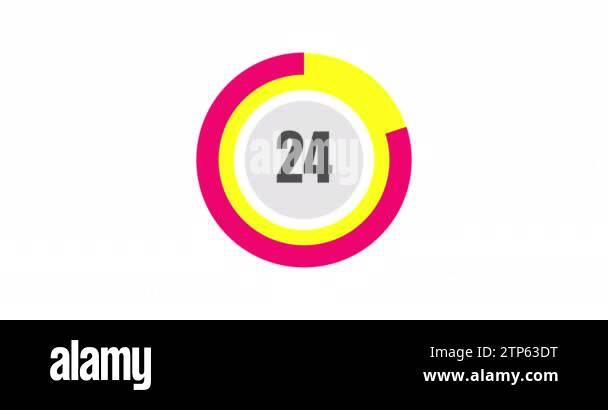 Countdown timer from 30 to 0 seconds Realtime. Modern flat design of ...