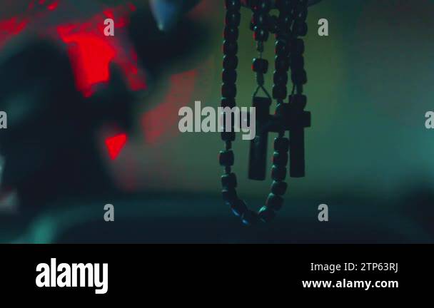 Symbolic Christian Cross in Rainy Car Journey, symbol of devotion, hope ...