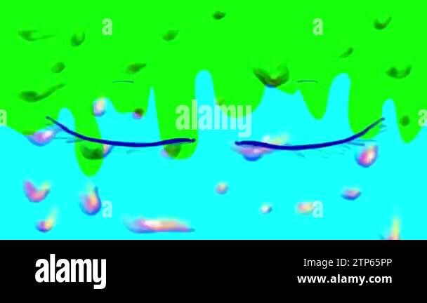 Cartoon female eyes on a splashy holographic surface. Stock abstract ...