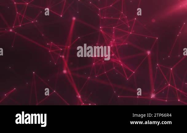 Animated red background, from plexus and particles, camera movement ...