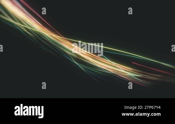 Slow Mo Light Strings Particles Background/ 4k animation of an abstract ...