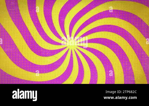 Comic background with rotation, psychedelic yellow and purple colors ...