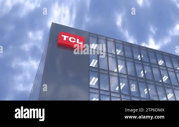 TCL Editorial Render of Corporate Headquarters in Clear Sky Stock Video ...