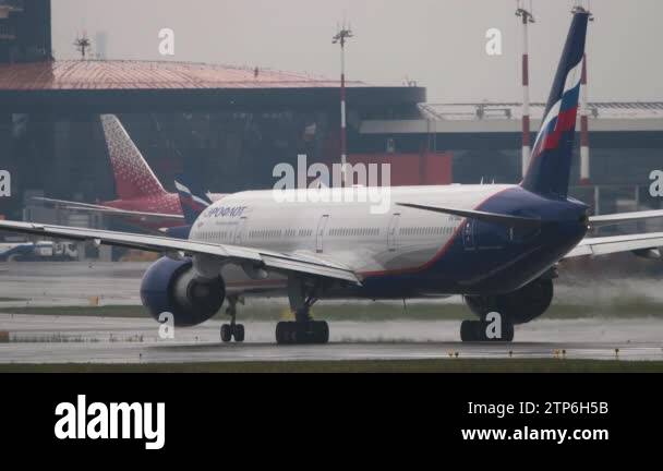 MOSCOW, RUSSIAN FEDERATION - JULY 30, 2021: Boeing 777 of Aeroflot ...